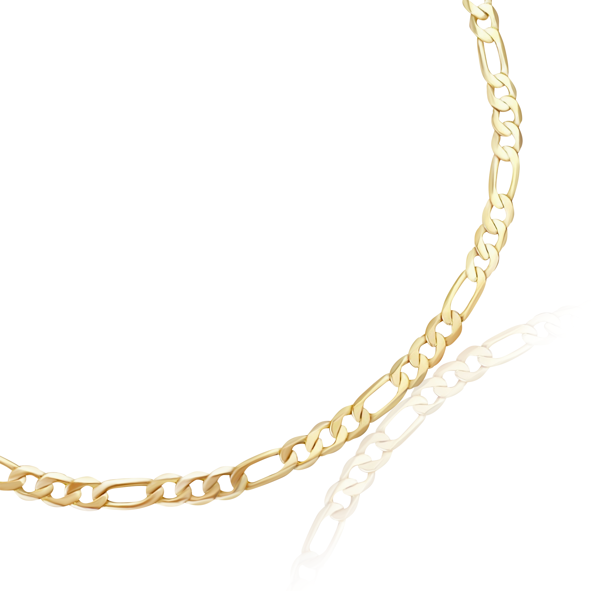 Mia 18K Gold Filled Three Link Figaro Necklace – Kate Gates Jewelry