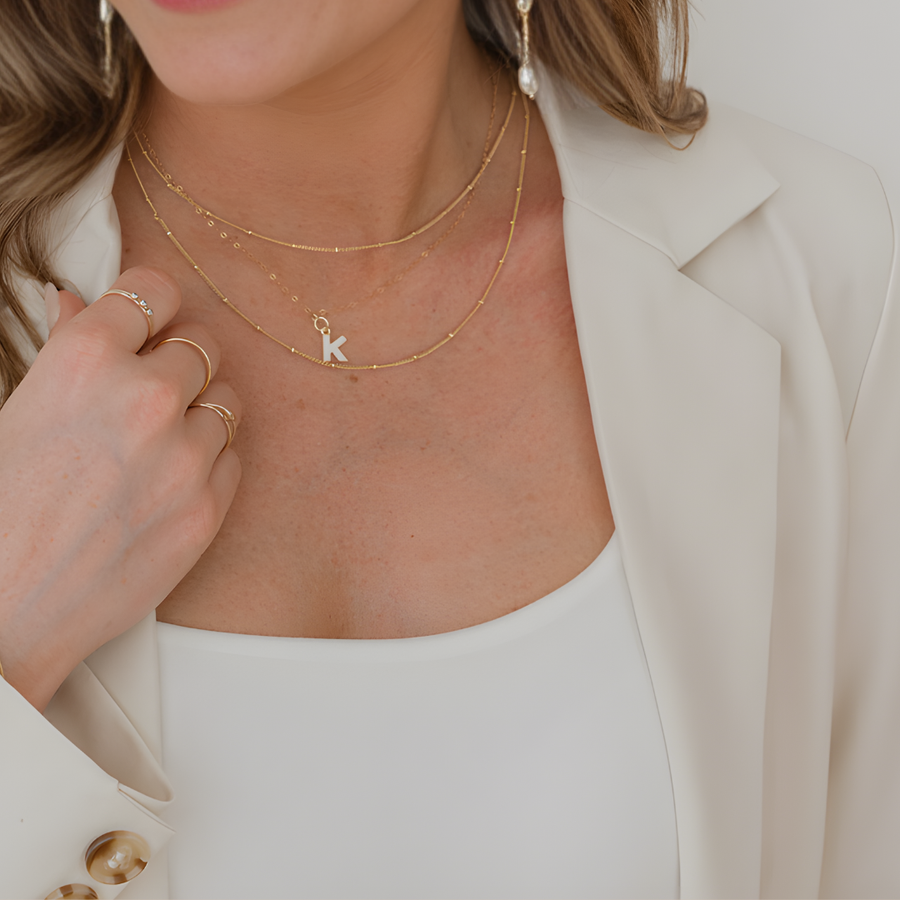 Henley 18k Gold Satellite Necklace - Hypoallergenic Jewelry – Kate ...